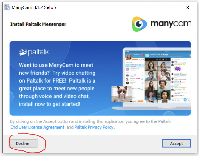 PalTalk now automatically installed when installing ManyCam? - ManyCam Help - ManyCam Forums